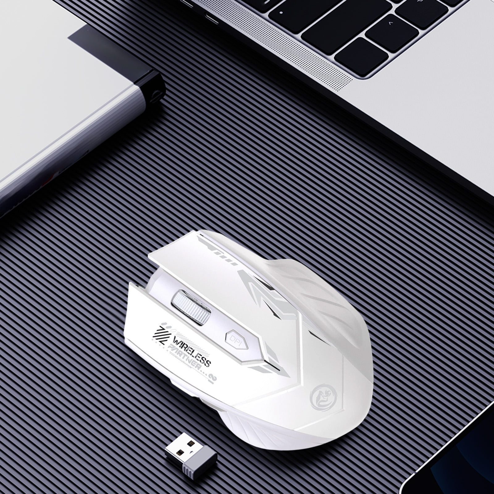 JMKQLZ Wireless Gaming Mouse with Dual Mode Connectivity, 6-Key ...
