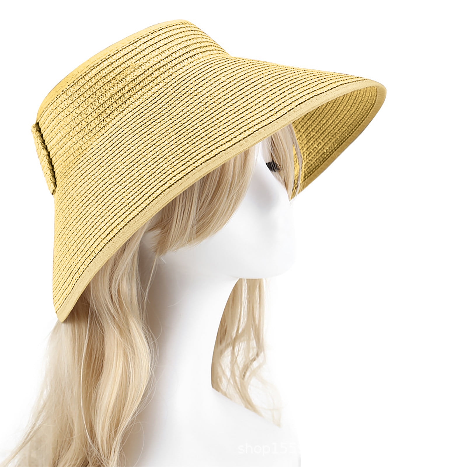 JMKQLZ Women's Headless Beach Hat Sunshade Empty Top Hat Women's Summer ...