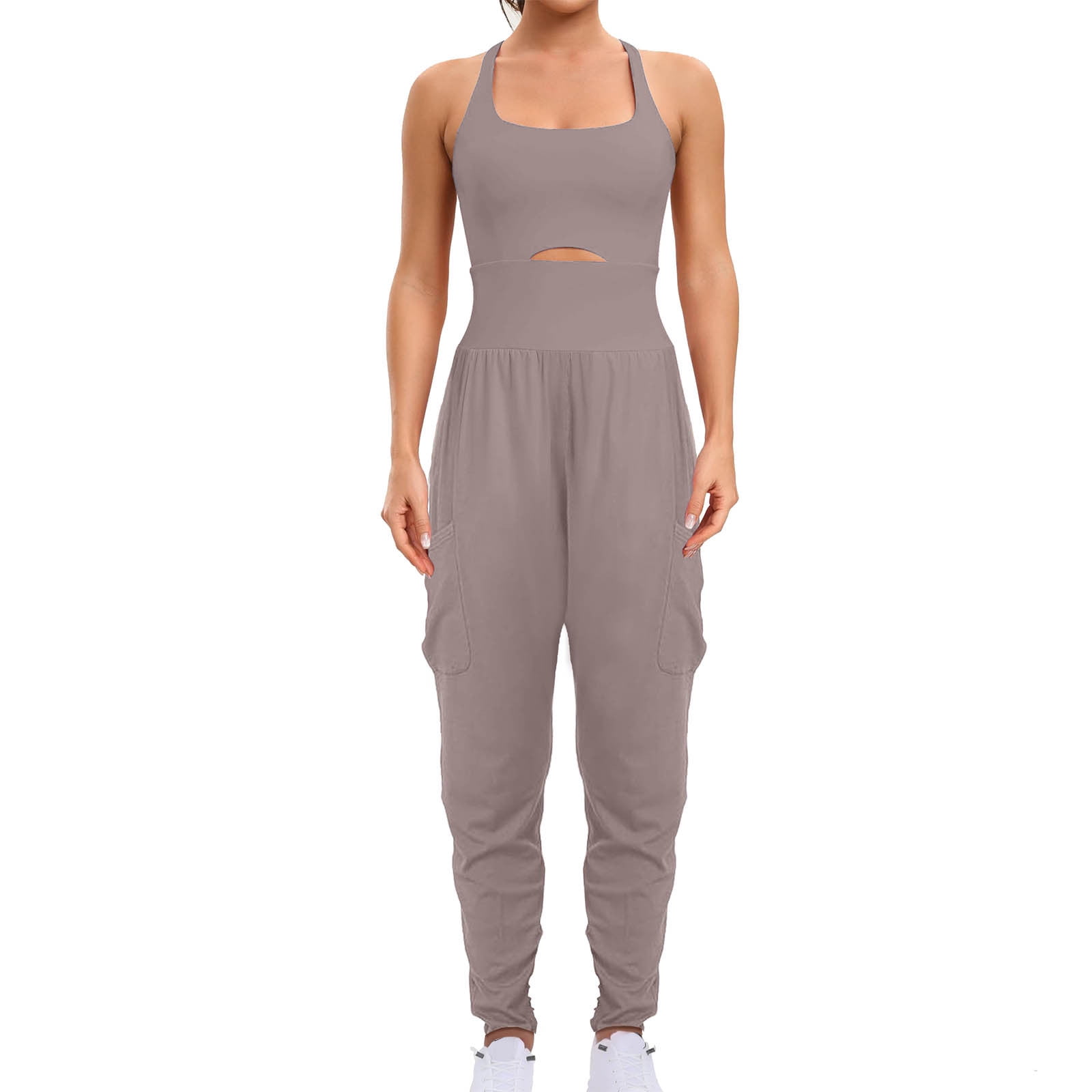 JMKQLZ Womens Running Onesie Workout Rompers Outfits Exercise Jumpsuits ...