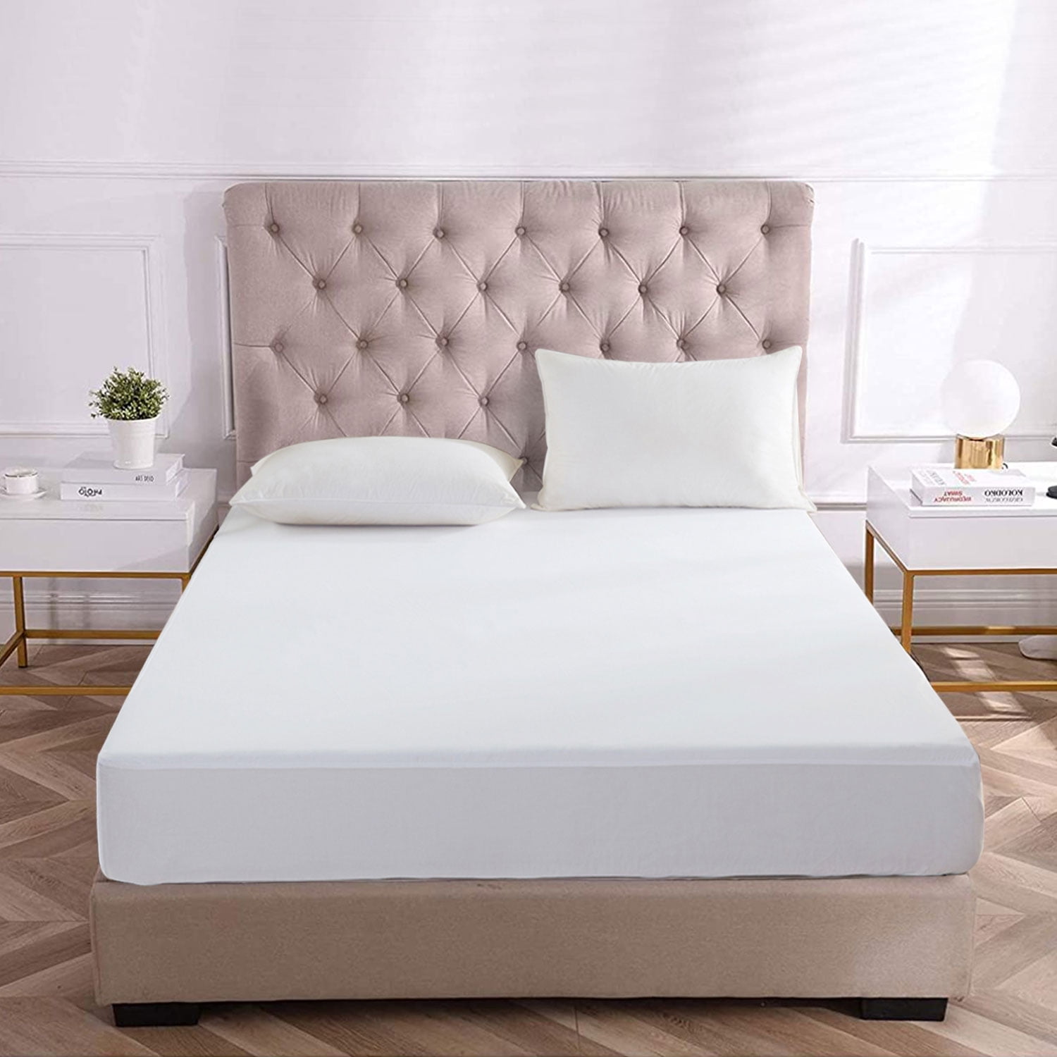 JML 100% Waterproof Mattress Protector King, Mattress Encasement Cover ...