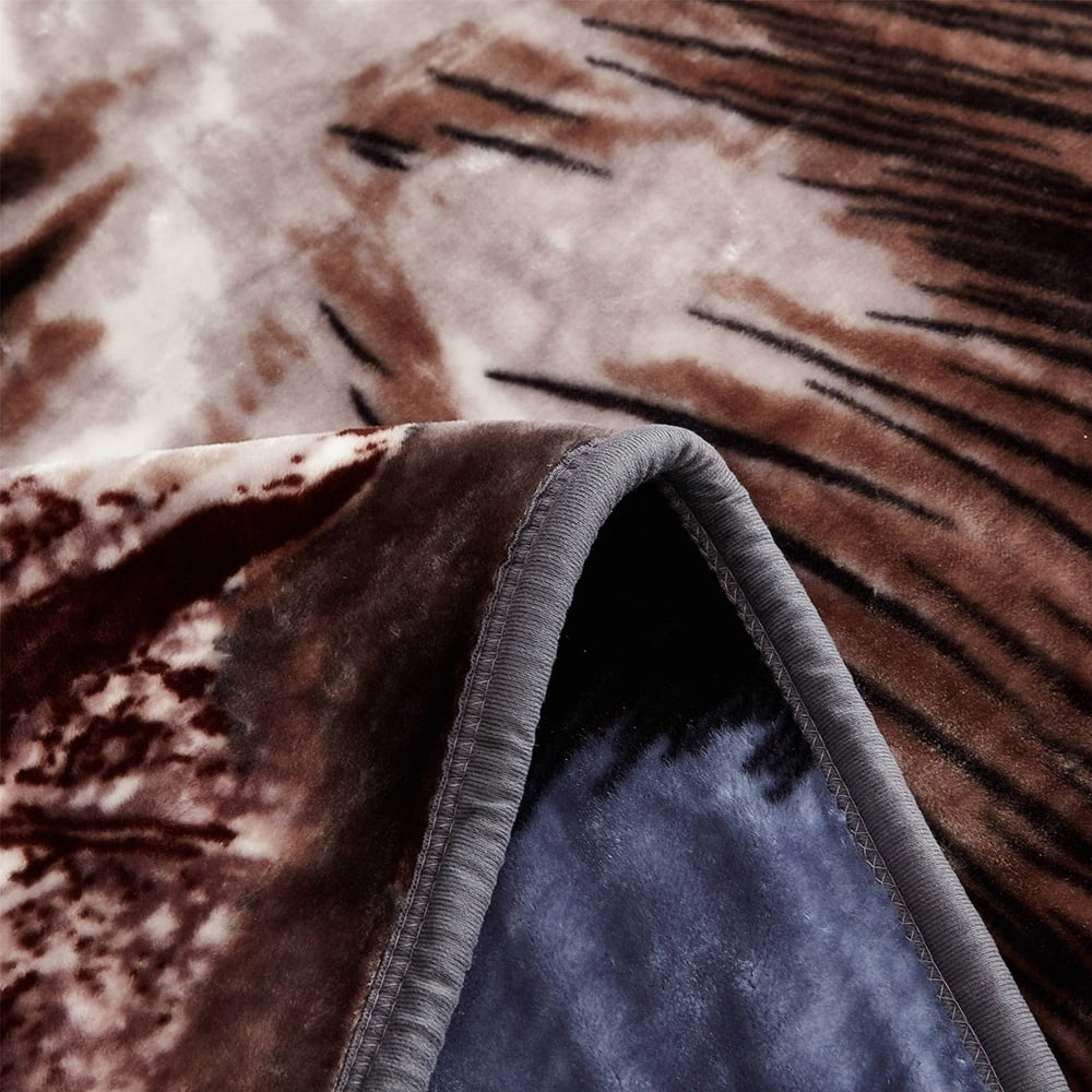 JML 2 Layer King Size Fluffy Chunky Large Raschel Blanket Super Soft ...