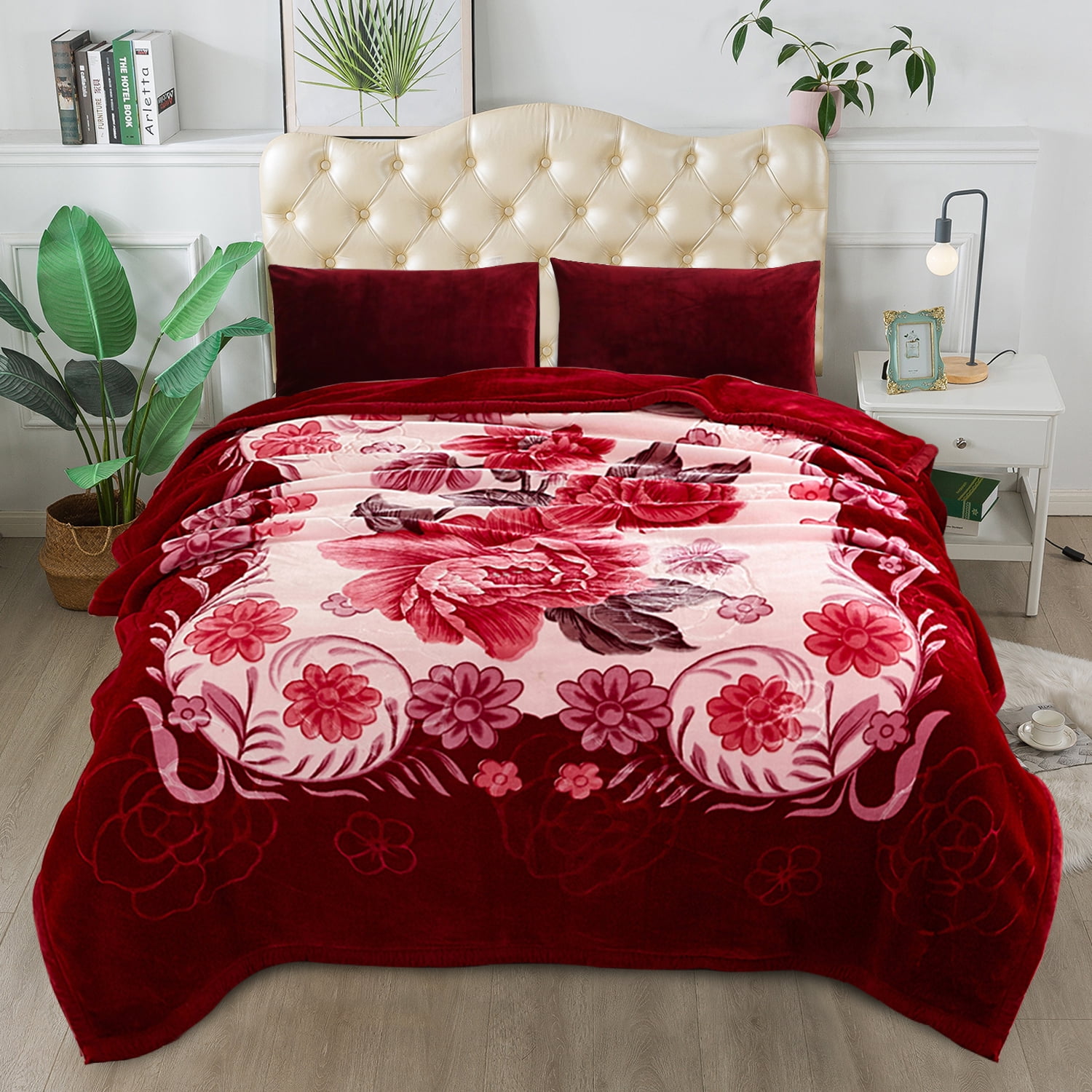 JML 2 Ply Fleece Plush Bed Blanket,Heavy Thick Soft Warm Mink Blanket ...