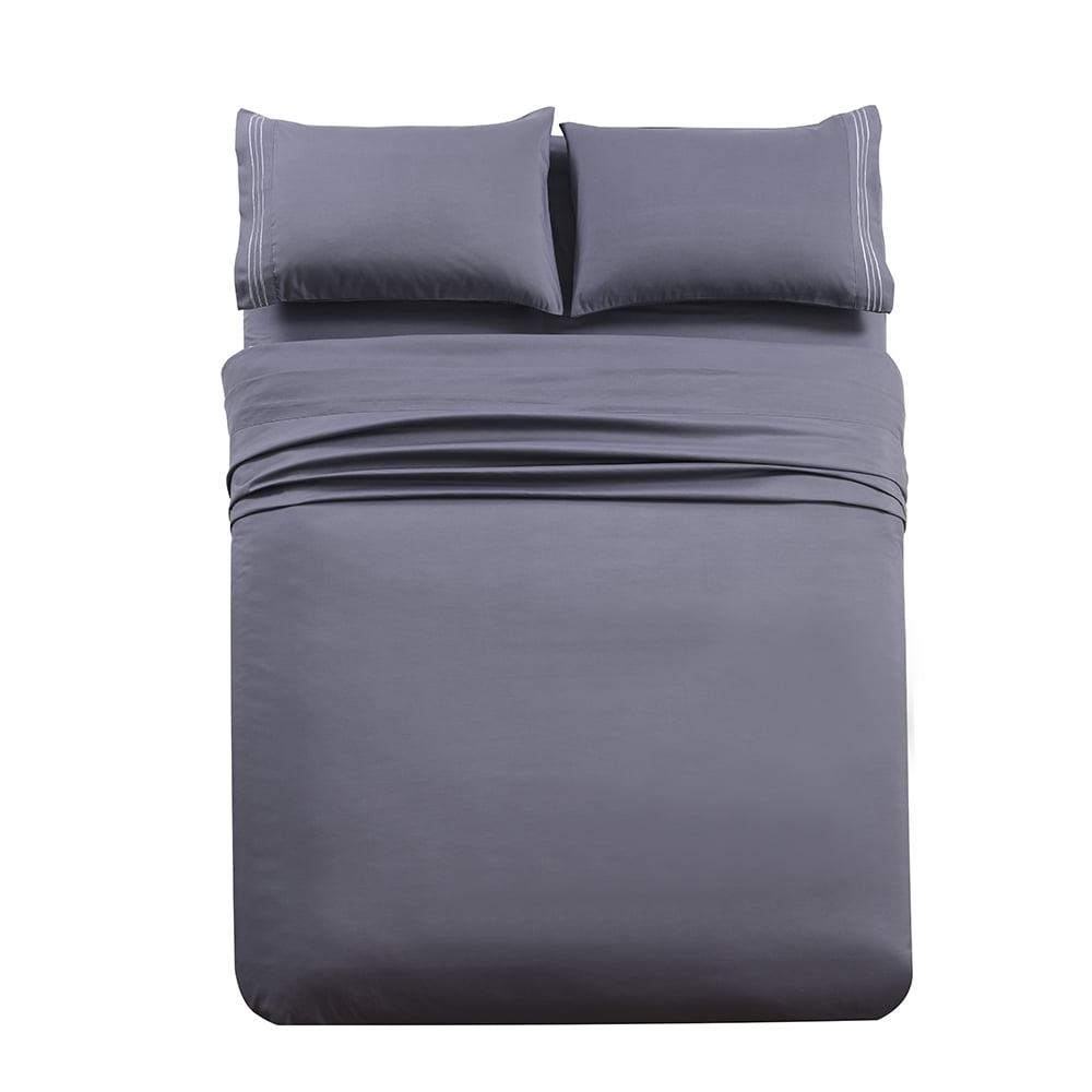 JML 3 Piece Twin Bed Sheet Set - Brushed Microfiber - Wrinkle Resistant ...