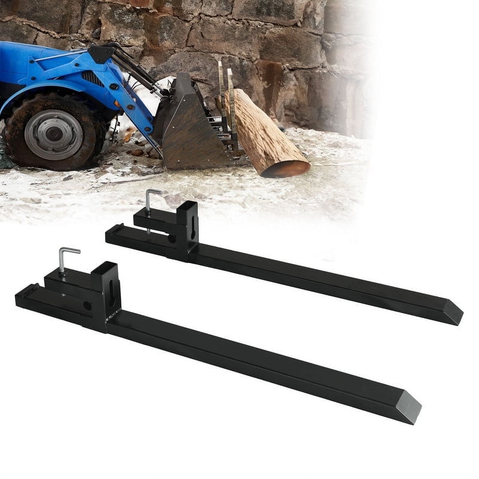 JML 60'' Clamp on Pallet Forks, 4000 Lbs Heavy Duty Bucket Fork for ...