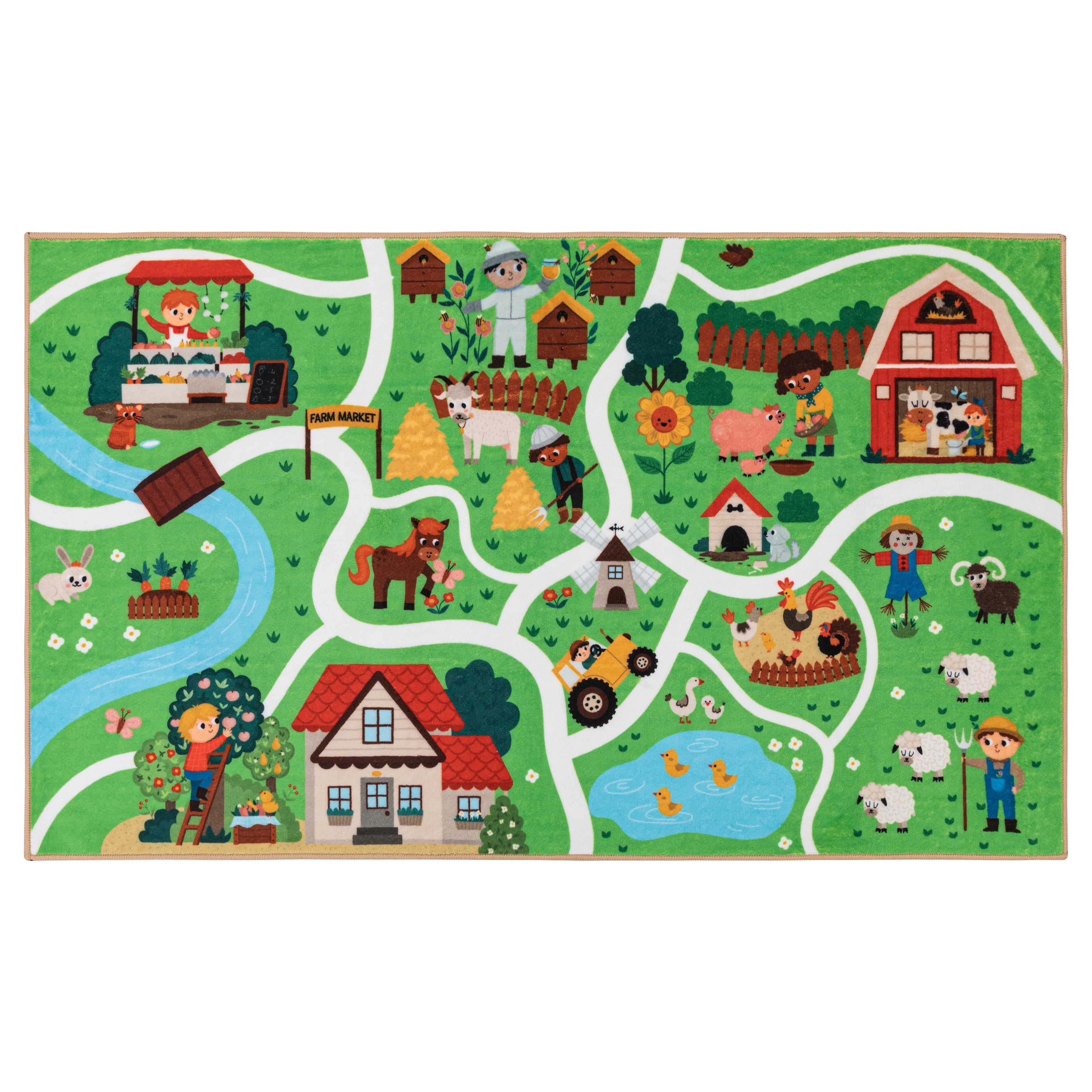JML Area Rugs 2.1'x3.6', Kids Playmat Rugs, Educational Learning Area ...