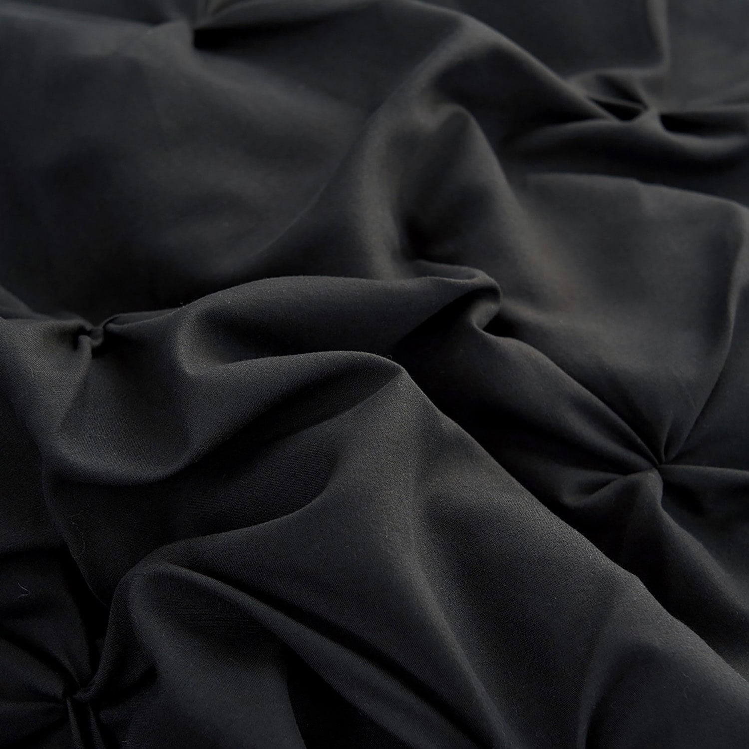 JML Black Pintuck Comforter Set Pinch Pleated Bed in A Bag Twin - 6 ...