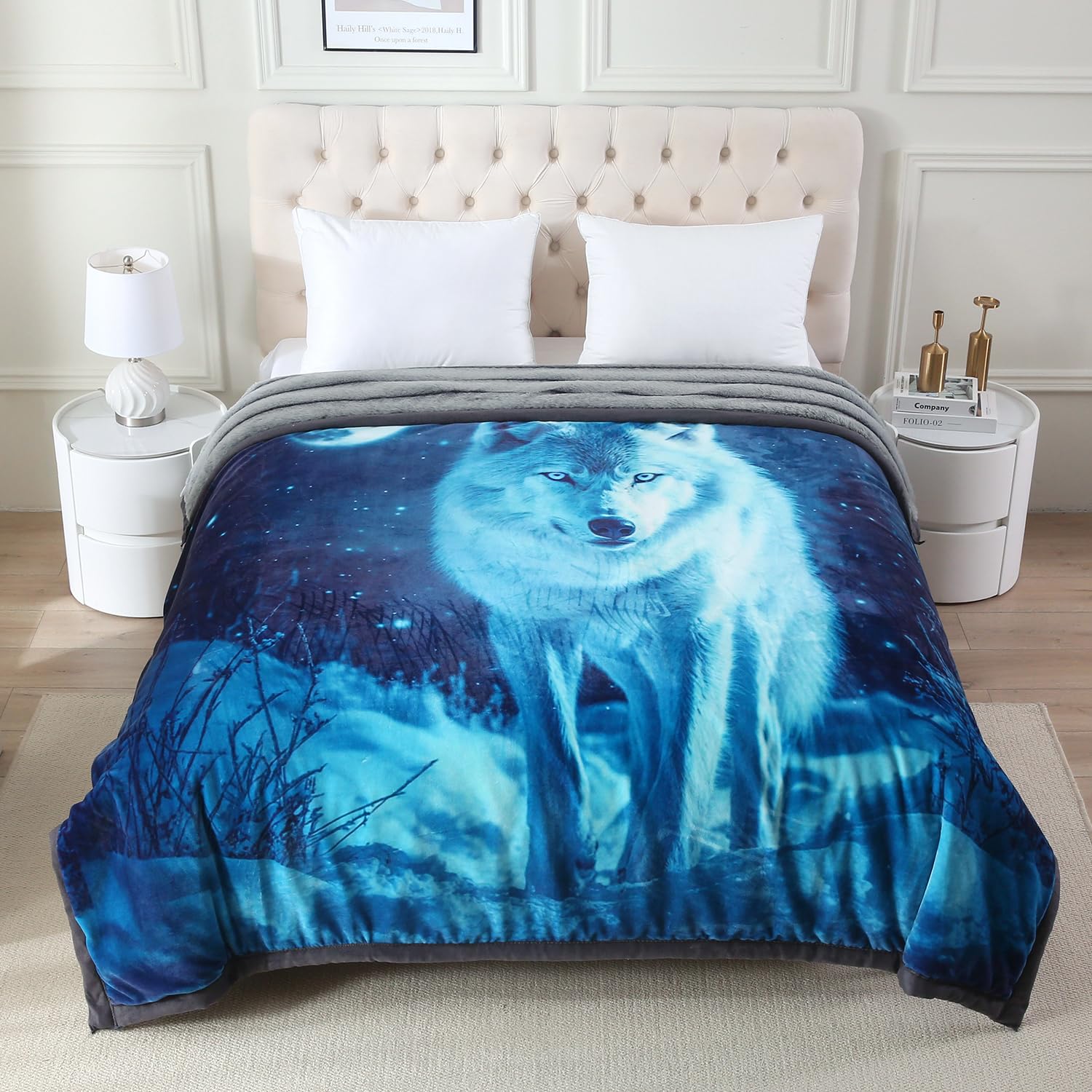 JML Korean Style Mink Blanket Oversized 85x93 Inch, Warm Faux Rabbit ...