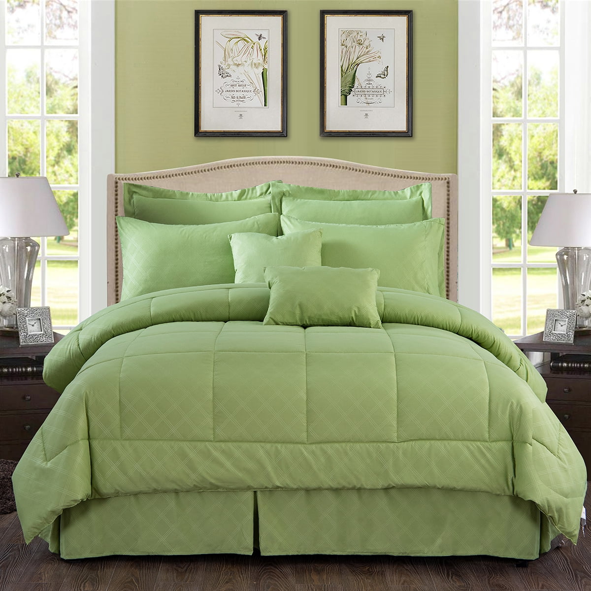 JML Lemon 10 Piece Bed in a Bag Comforter Set with Sheets, California ...