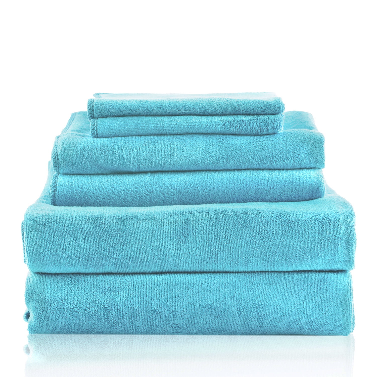 JML Soft Microfiber 6-Piece Towel Set - Absorbent & Fast Drying Bath ...