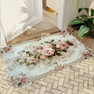 "Waipfaru 18""x30"" Floral Doormat - Antislip Welcome Mat for Indoor ...