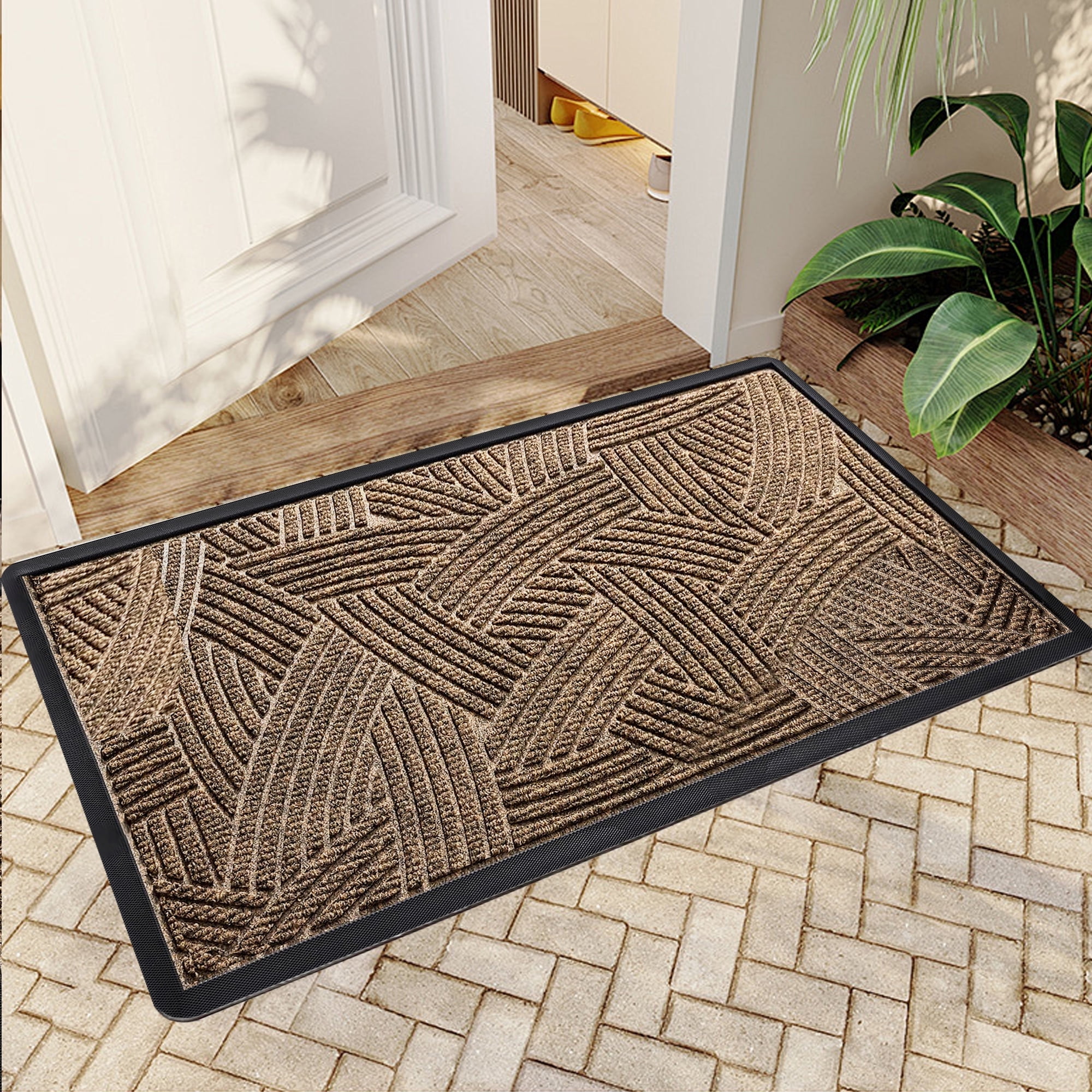 JML Non-Slip MicrofiberFabric & Rubber Doormat - Soft Entryway Rug for ...