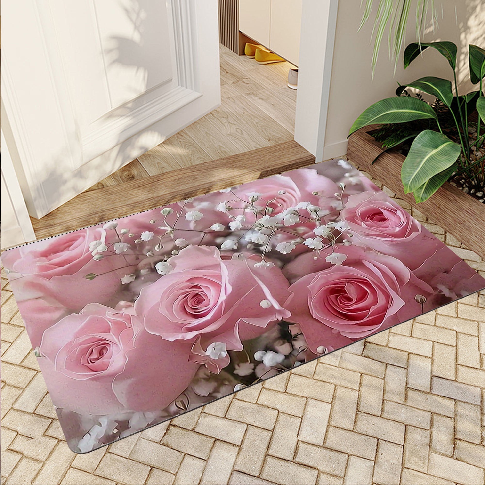 JML Non-Slip MicrofiberFabric & Rubber Doormat - Soft Entryway Rug for ...