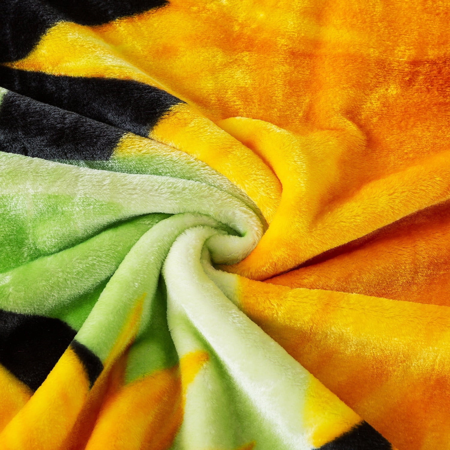 JML Printed Rachel Plush Blanket 75"x91" 23 Sunflower Floral - Walmart.com