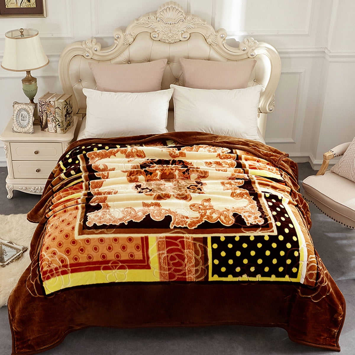 JML Queen Heavy Fleece Blanket,2 Ply Silky Plush Warm Mink Blanket for ...