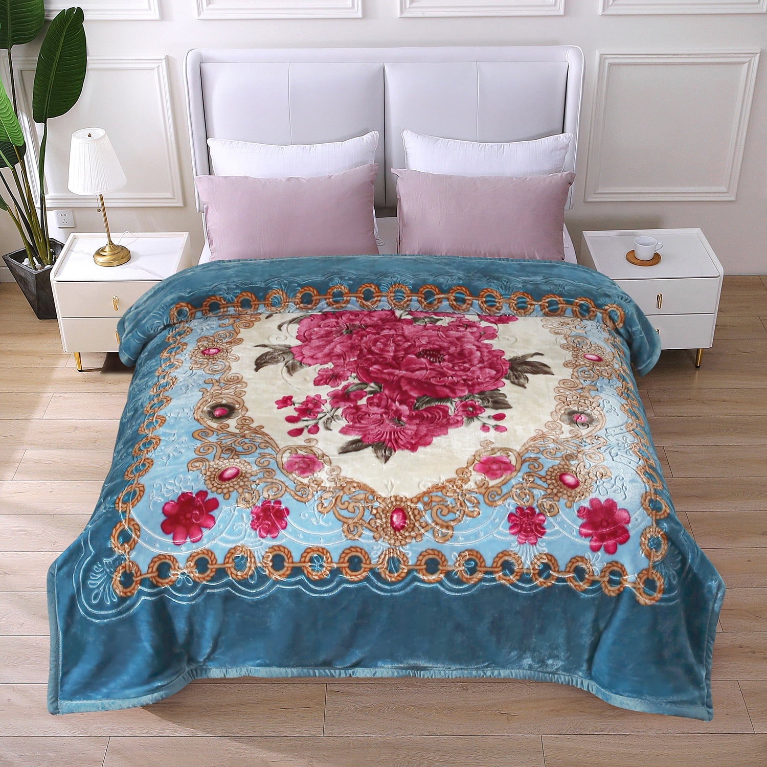 JML Queen Size Soft Warm Fleece Bed Blanket Reversible Thick Mink ...