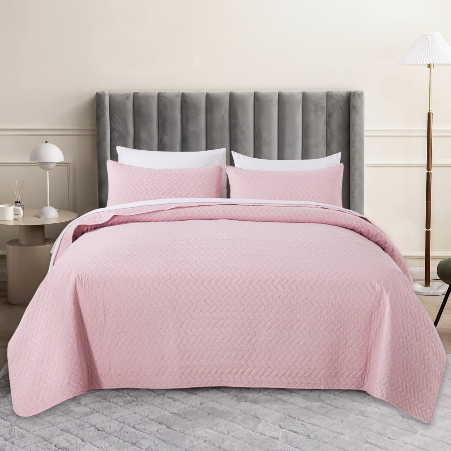 JML Quilt Set Queen Size Lightweight Bedspread, Soft Summer Quilt ...