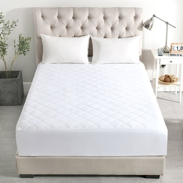 JML Quilted Fitted Mattress Pad Cover (Queen) -Diamond Mattress ...