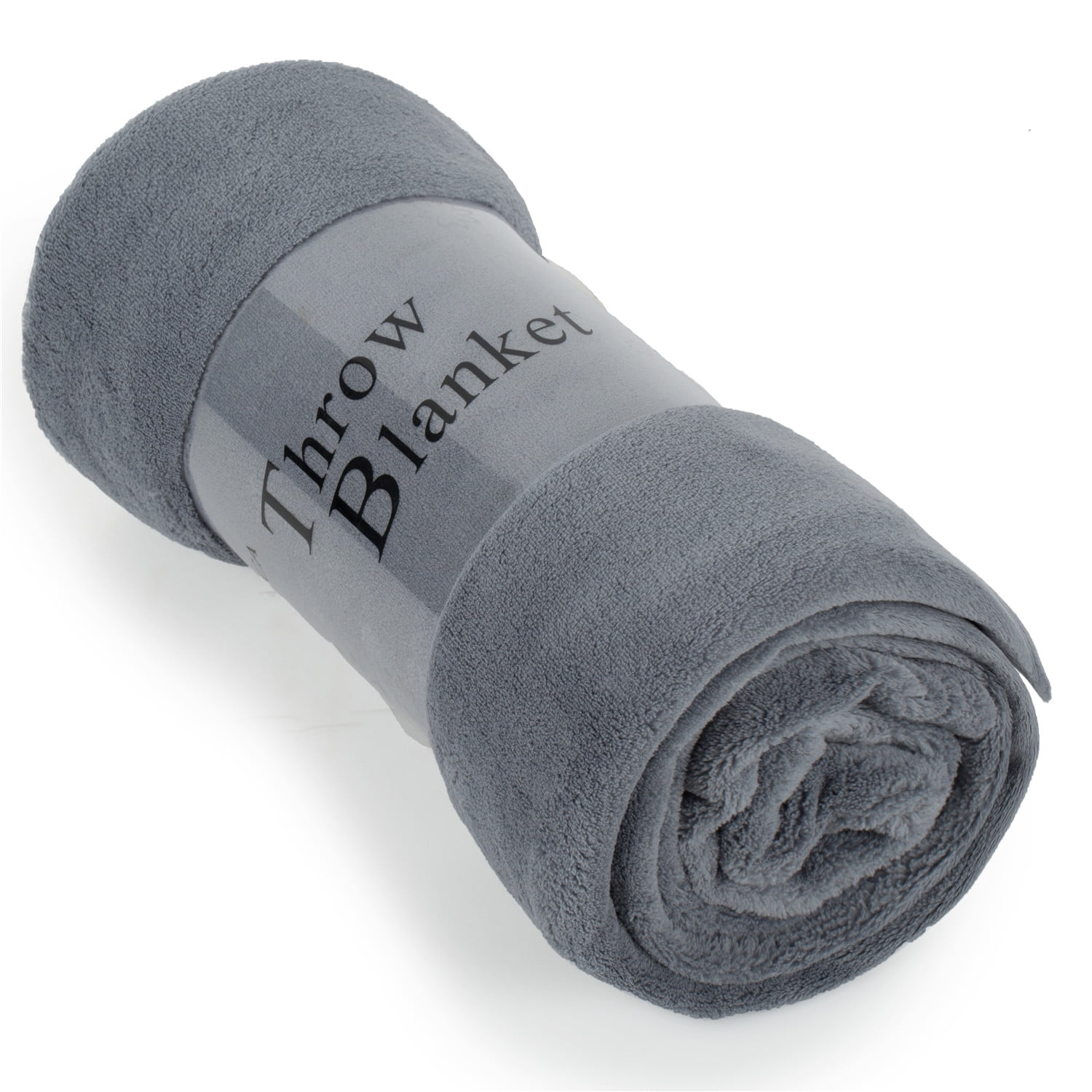 JML Soft Cozy Fleece Plush Throw Blanket, Gray, Standard Throw ...