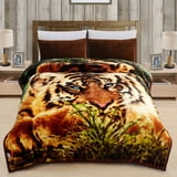 JML Soft Plush Fleece Blanket for Bed Queen 75"x87" 5lb,2 Ply Raschel ...