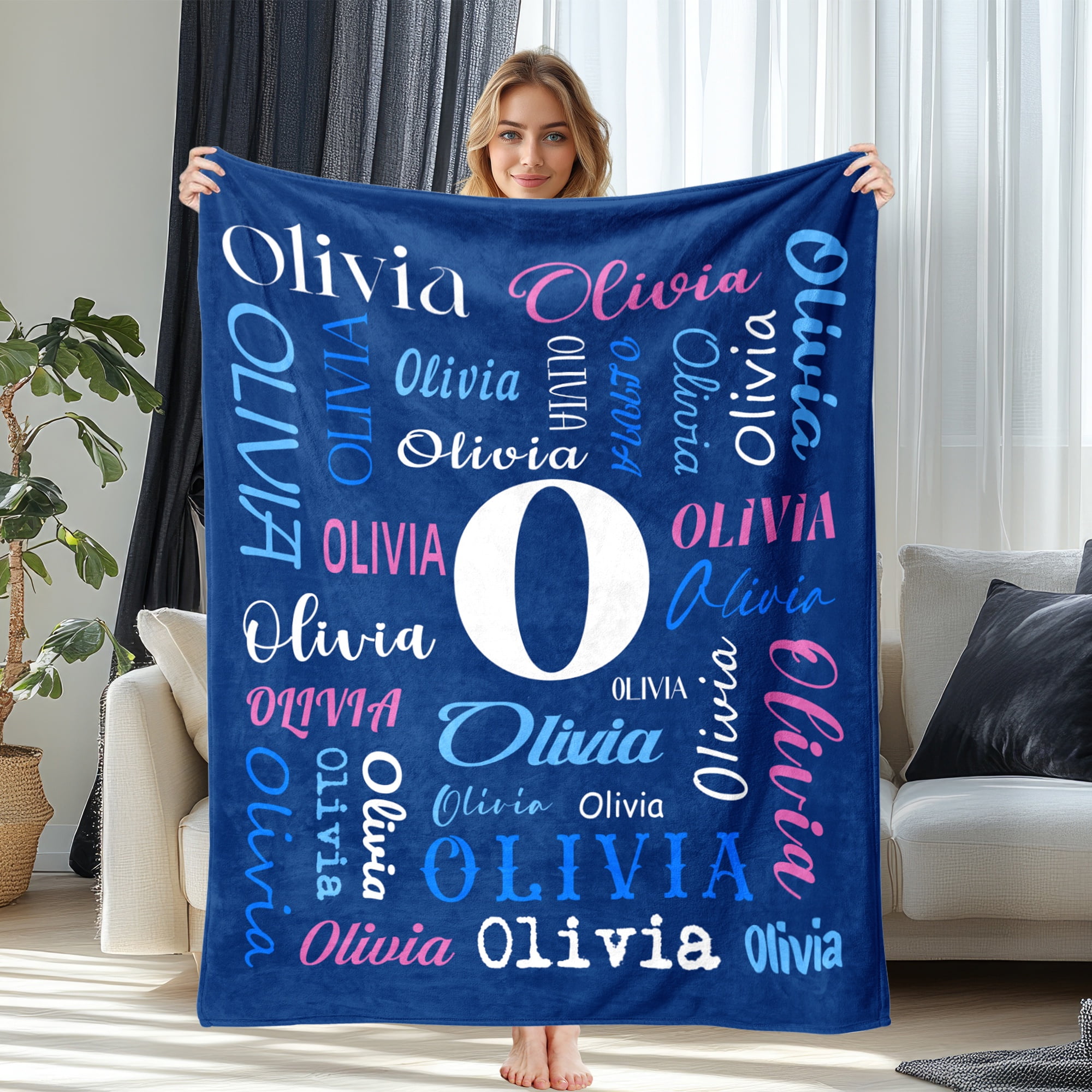 JML USA Custom Flannel Blanket, Personalized Text Throw, Soft ...