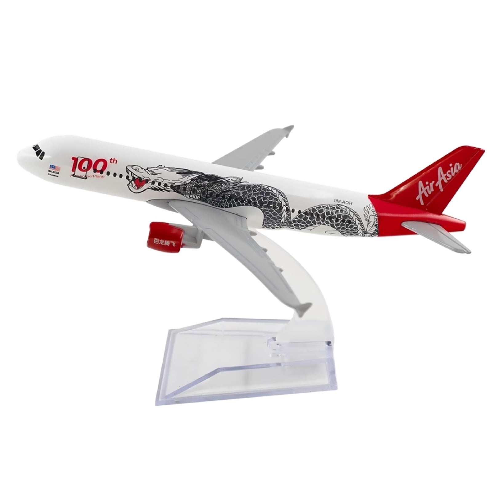JMLIANG 1/400 Scale 16cm Alloy Asia Dragon A320 Airplane Model for ...
