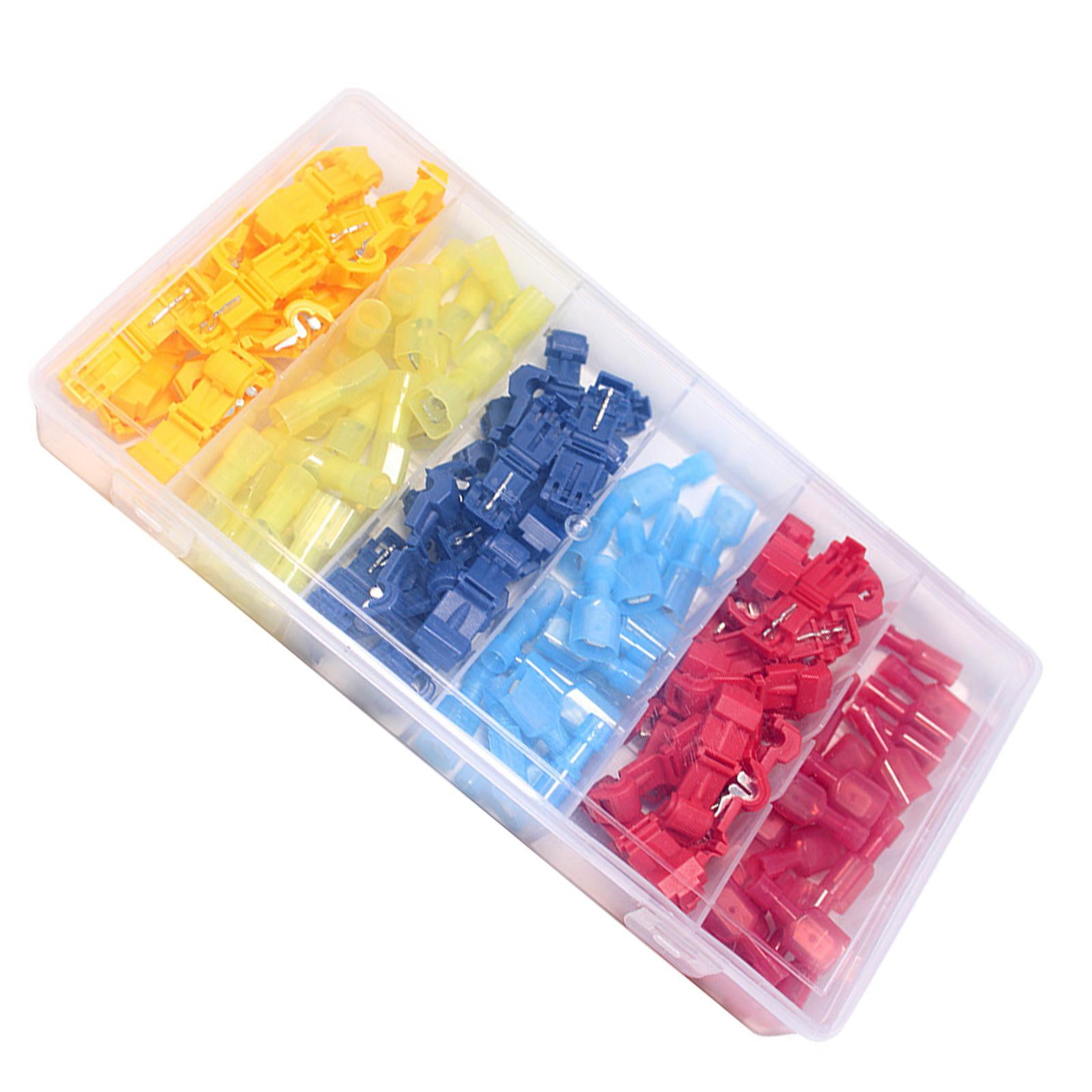 JMLIANG 120-Piece Quick Splice T-Tap & Male Spade Connector Set for ...
