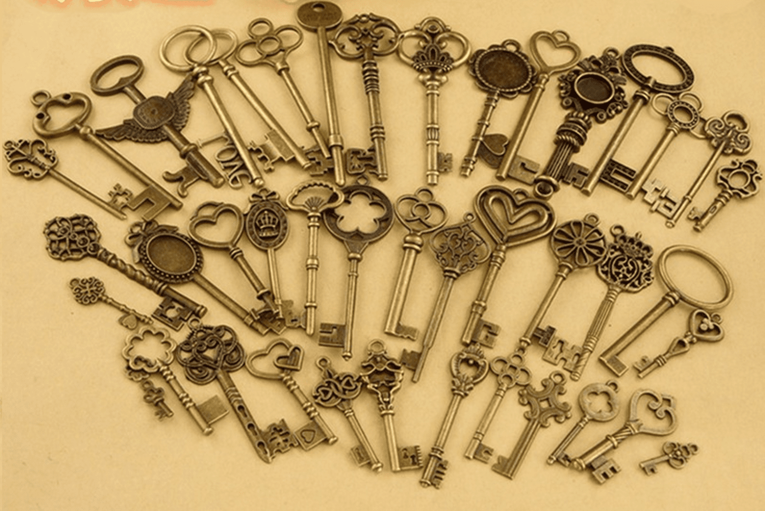 JMLIANG 17 Randomly Selected Vintage Keys for Interior Design for ...