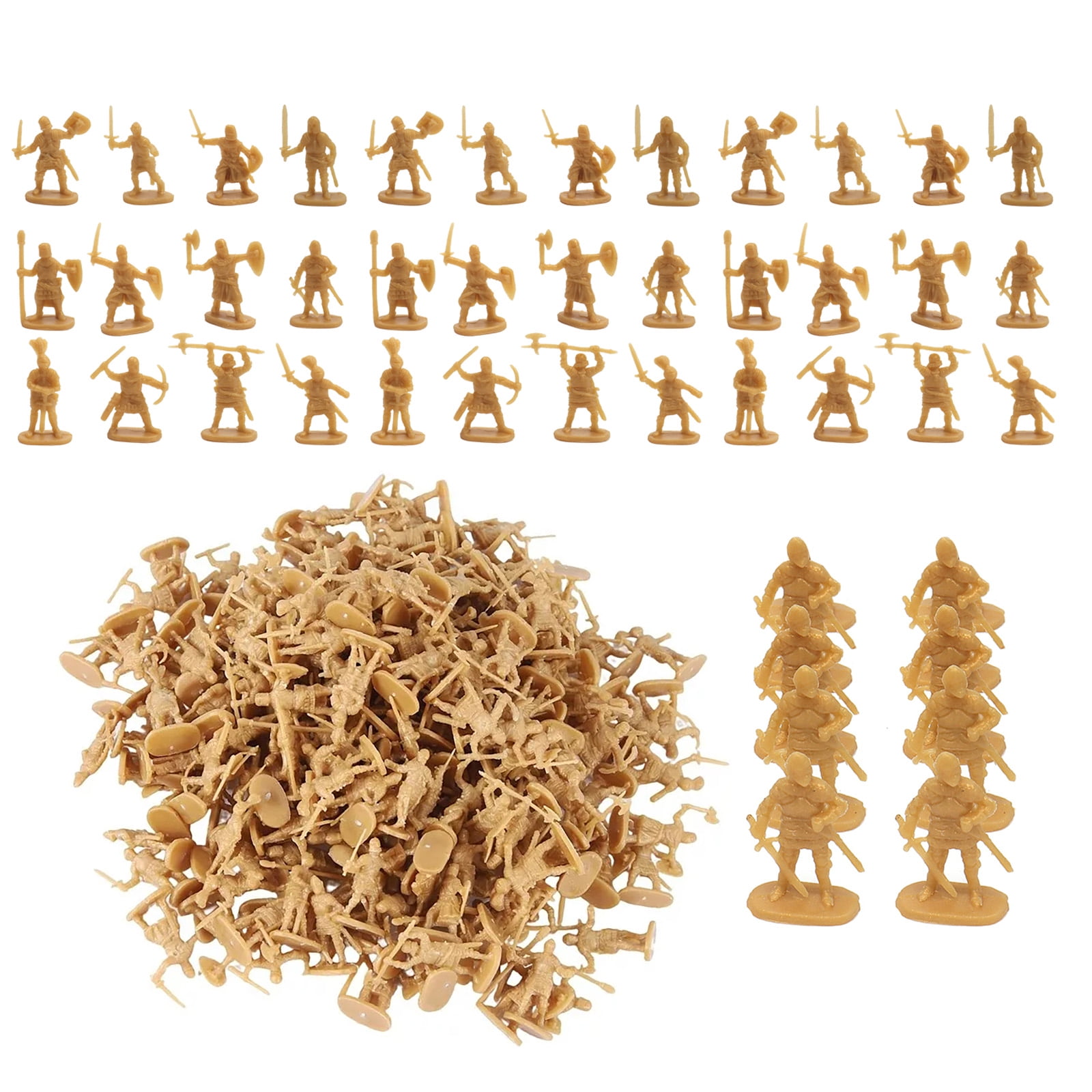 JMLIANG Black Soldier Figures 200 Pcs for Kids Medieval Toy Set Plastic ...