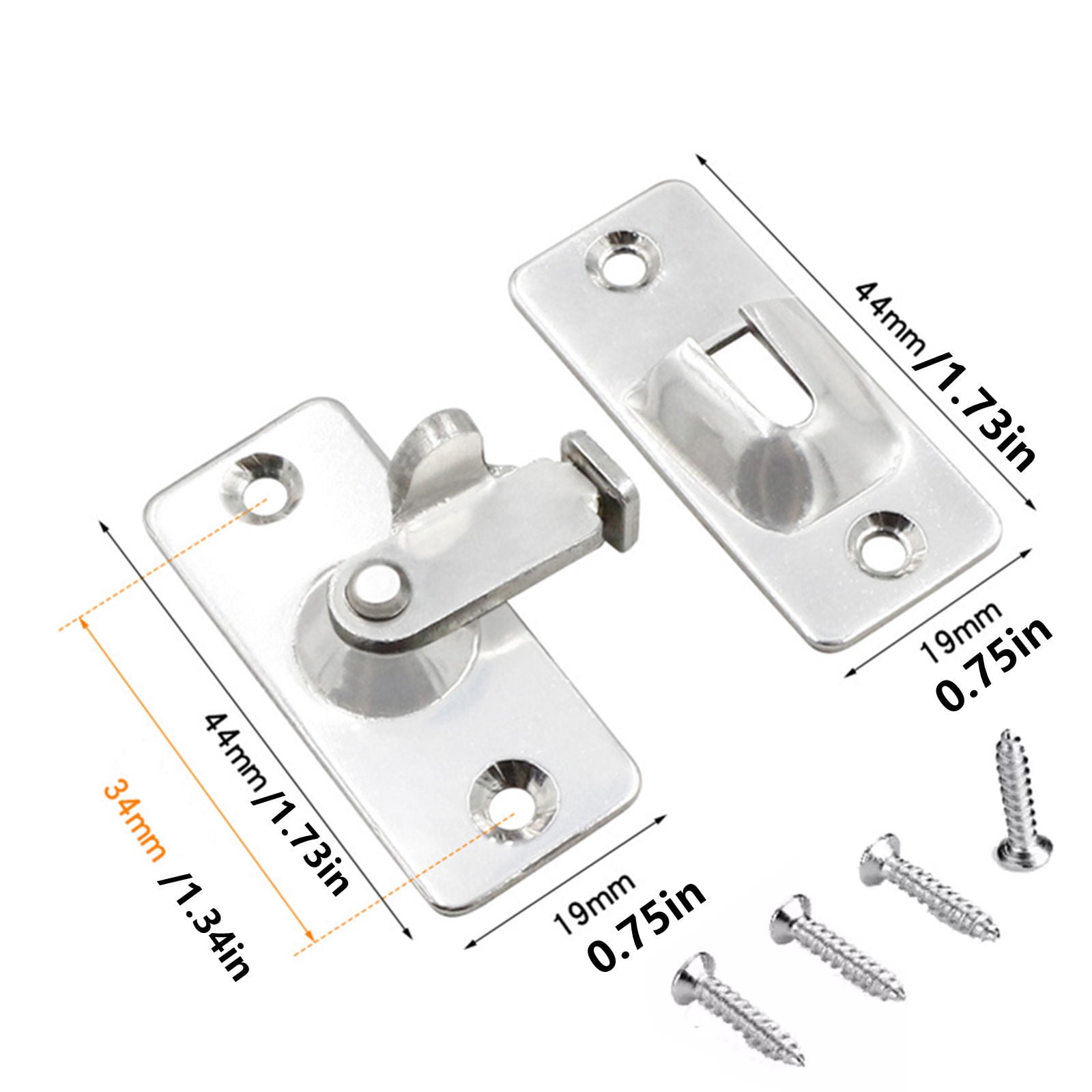 JMLIANG Compact 44x19mm Hasp Lock for Furniture & Small Enclosures ...