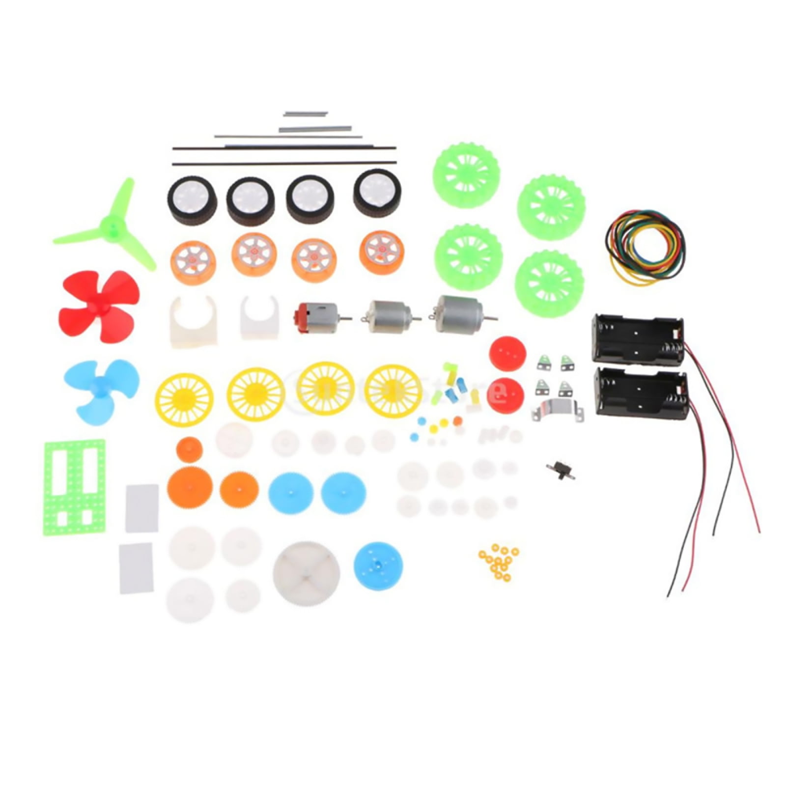 JMLIANG DIY Model Parts Kit, 112PCS Motor Gear Set, Gears, Wheels ...