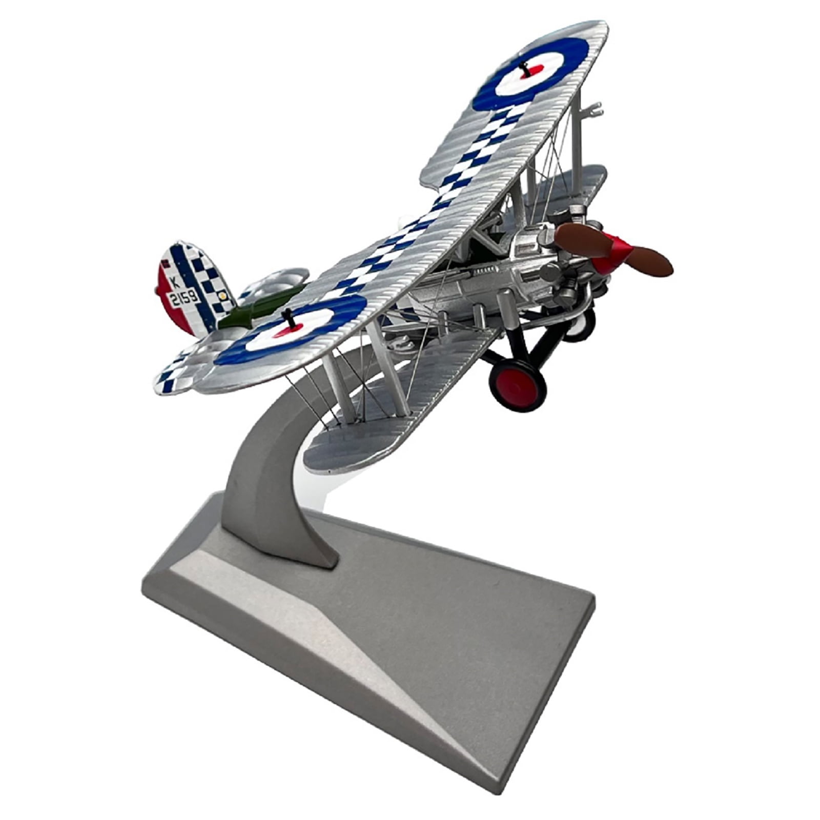 JMLIANG Diecast Bristol Bulldog Biplane 1/72 Scale WWI British Alloy ...
