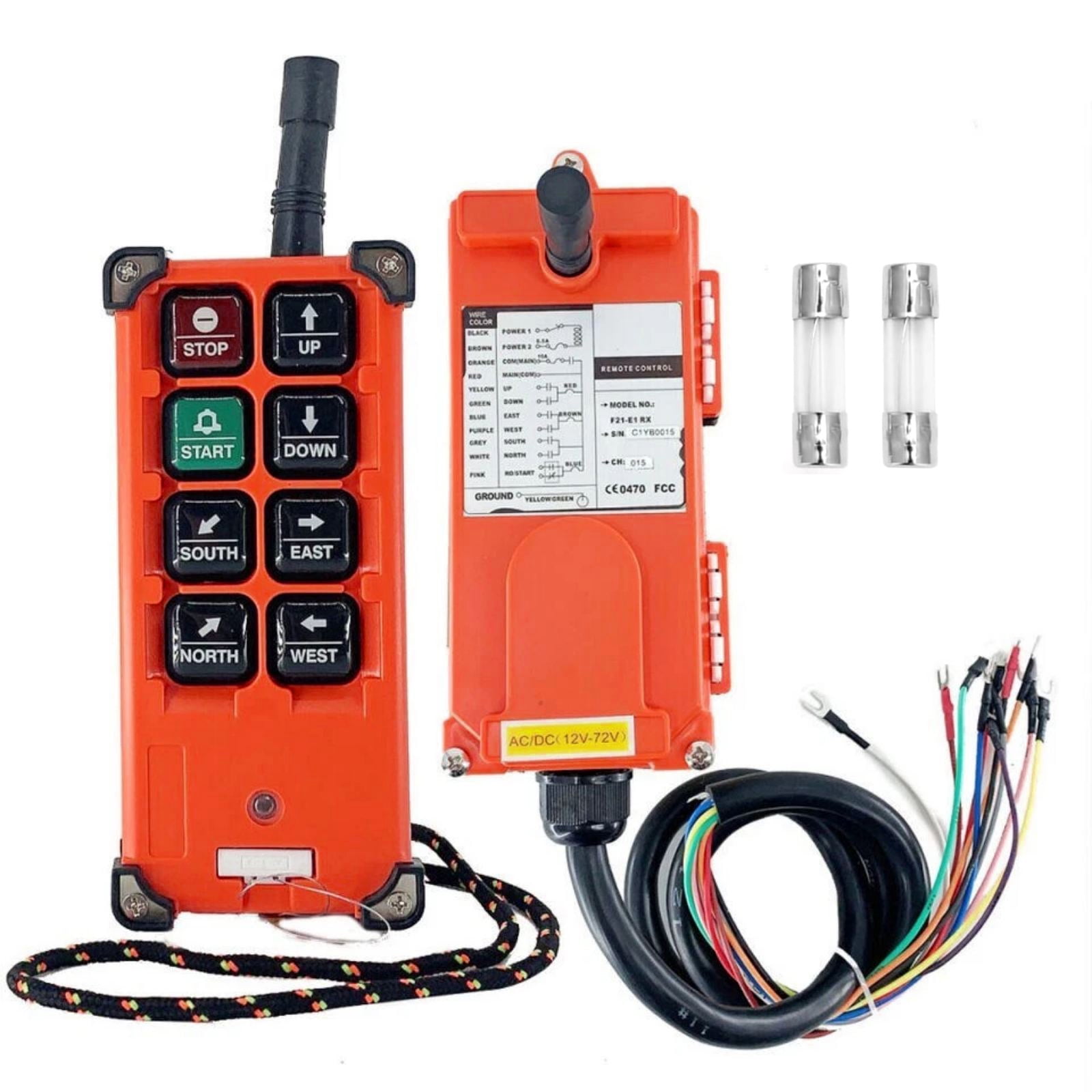 JMLIANG Industrial Crane Remote Control Wireless 12-72V 868MHz Long ...