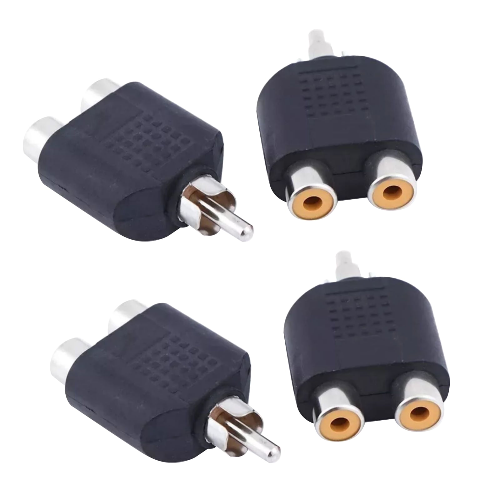 JMLIANG Splitter Adapter RCA Male to Dual Female Cable Extension Audio ...