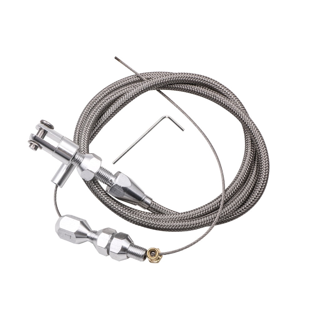 JMLIANG Throttle Cable Assembly for Chevrolet LS1 4.8L-6.0L - Silver ...