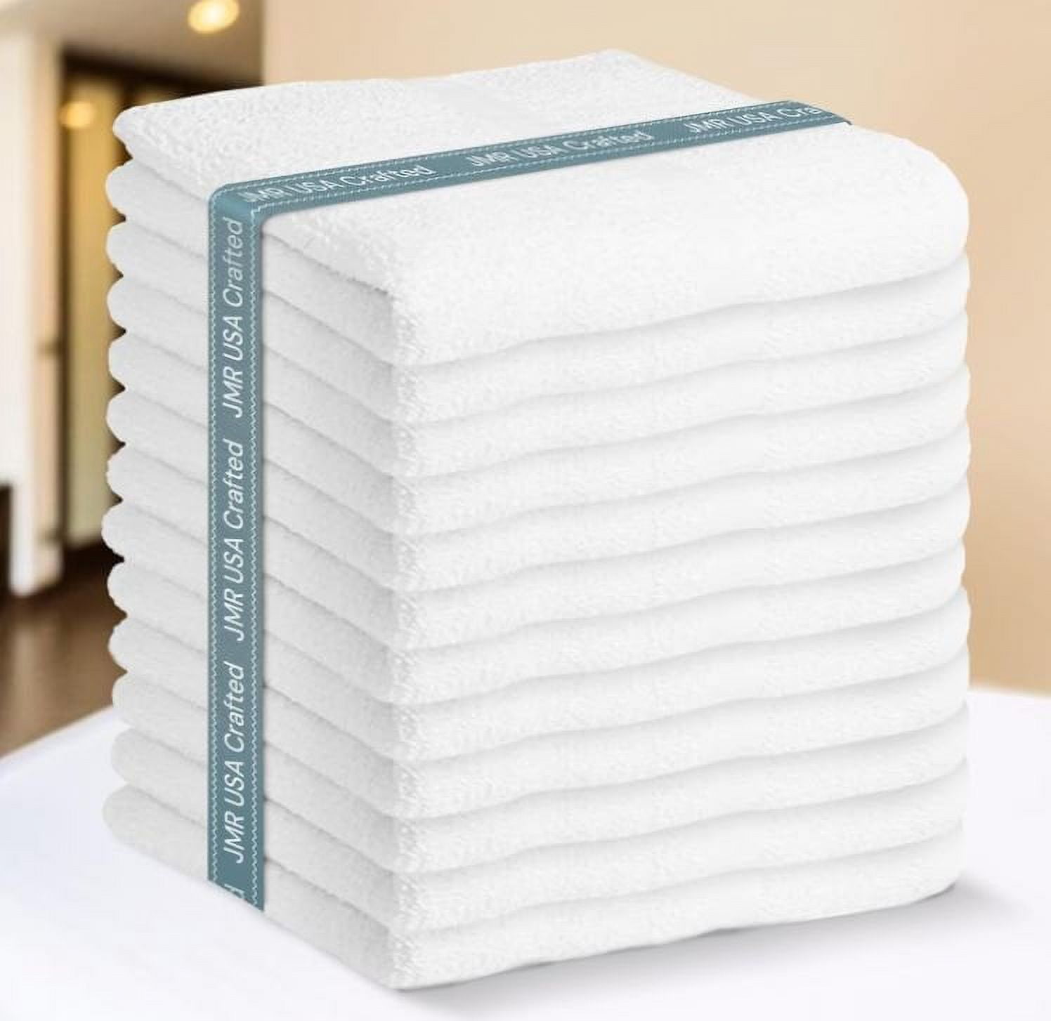 JMR 12 Pack Medium Size Ultra-Soft Cotton Bath Towels 22x44- Family ...