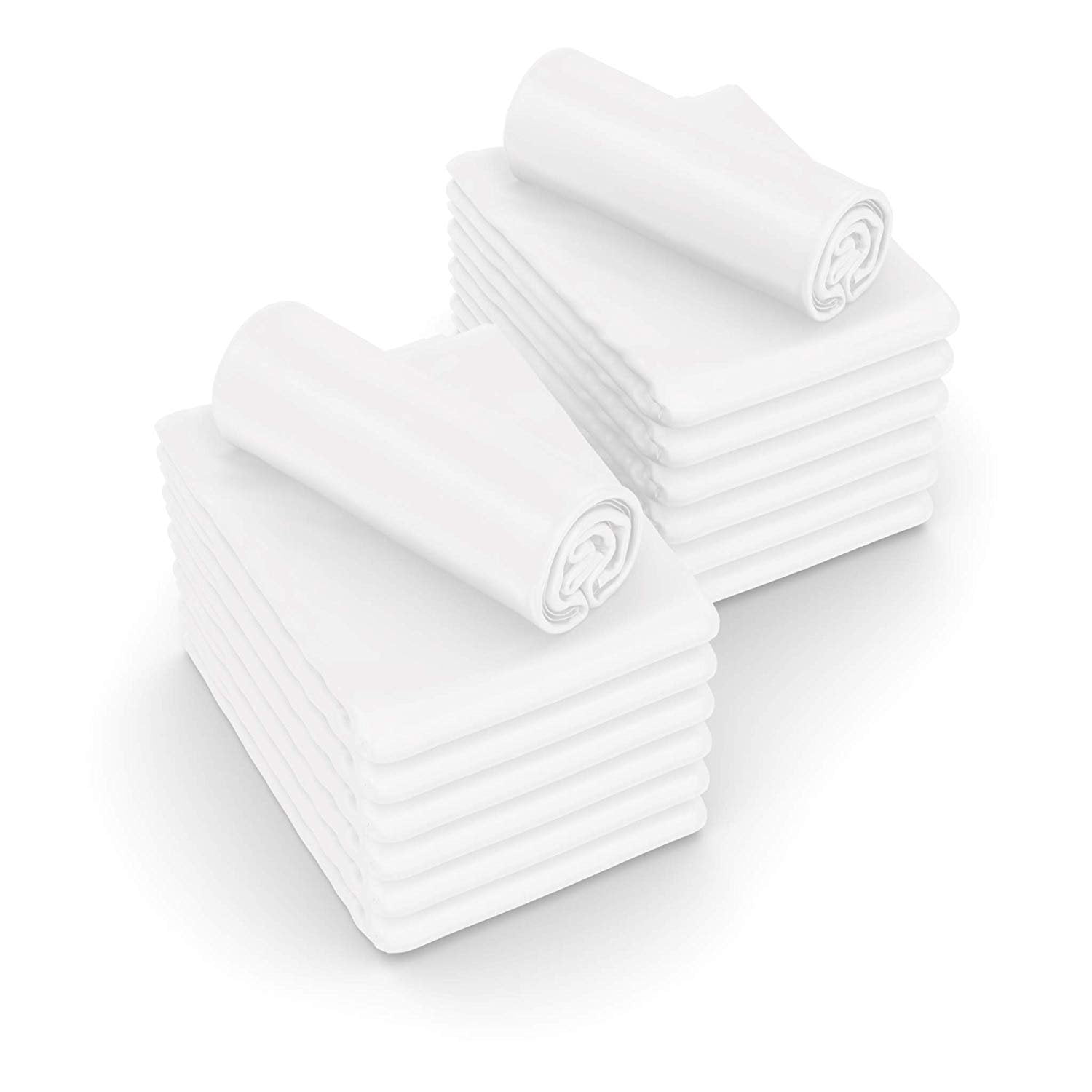 JMR White Classic Cotton/Polyester blend Flat Muslin Draw Bed Sheet ...