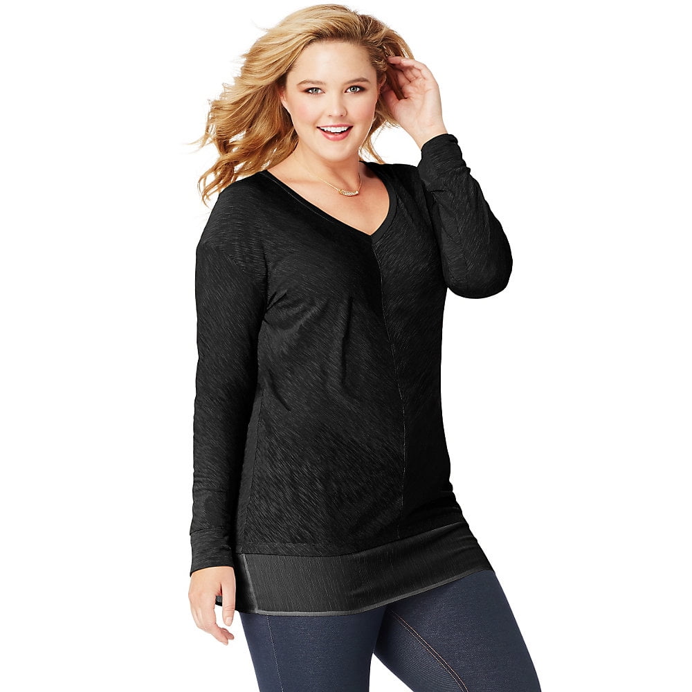 JMS Lightweight Blocked Tunic - Walmart.com