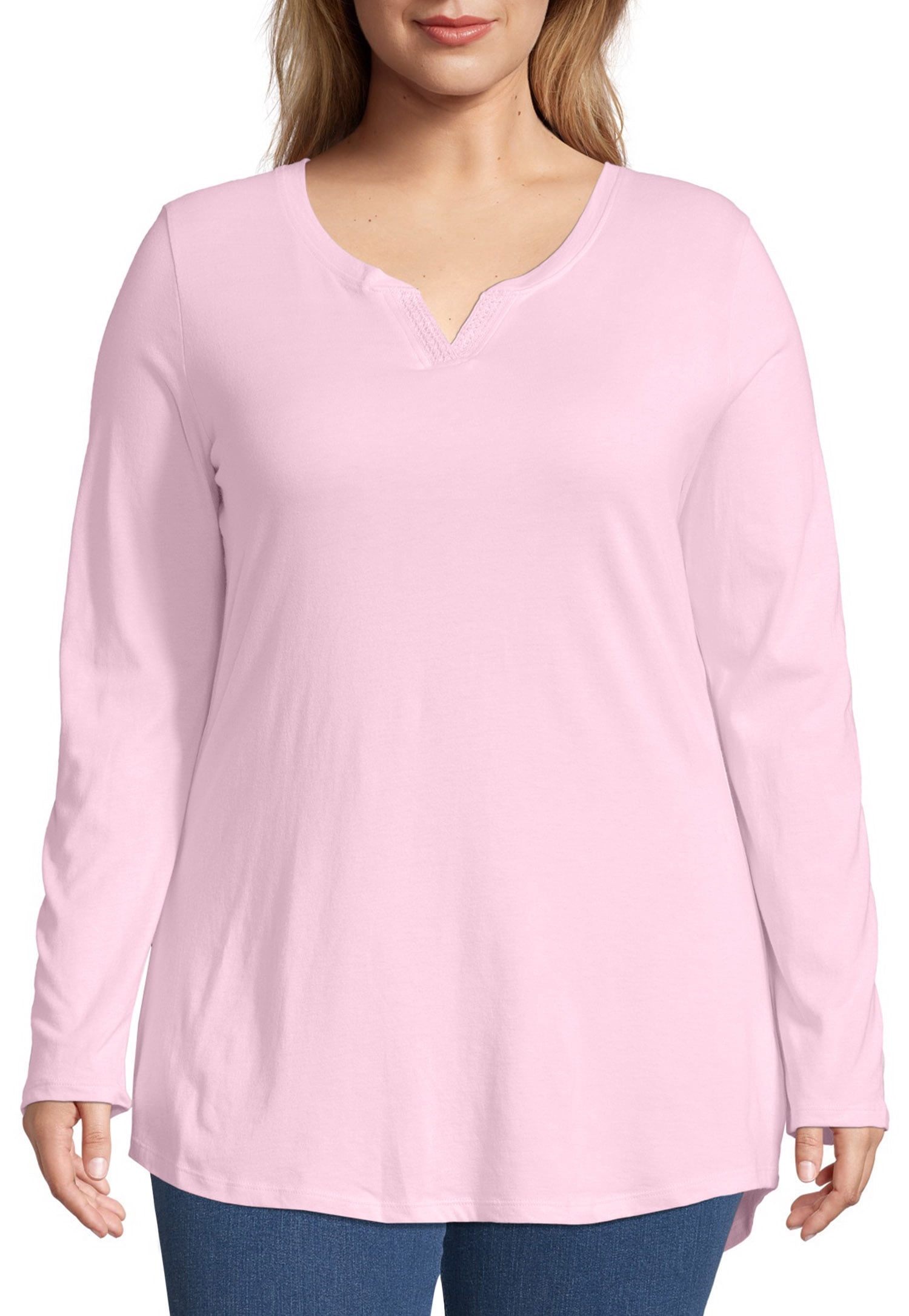 JMS Lightweight Split Neck Tunic - Walmart.com
