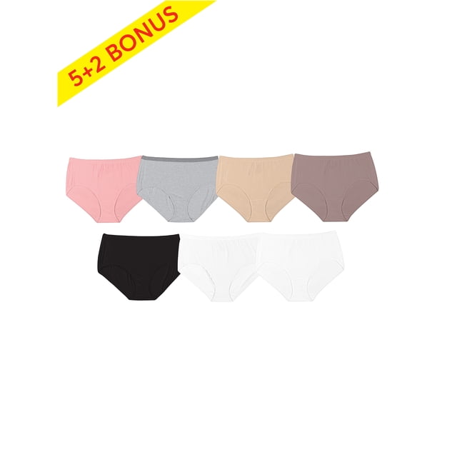 Jms Womens Cool Comfort Cotton Briefs 5 2 Bonus Pack