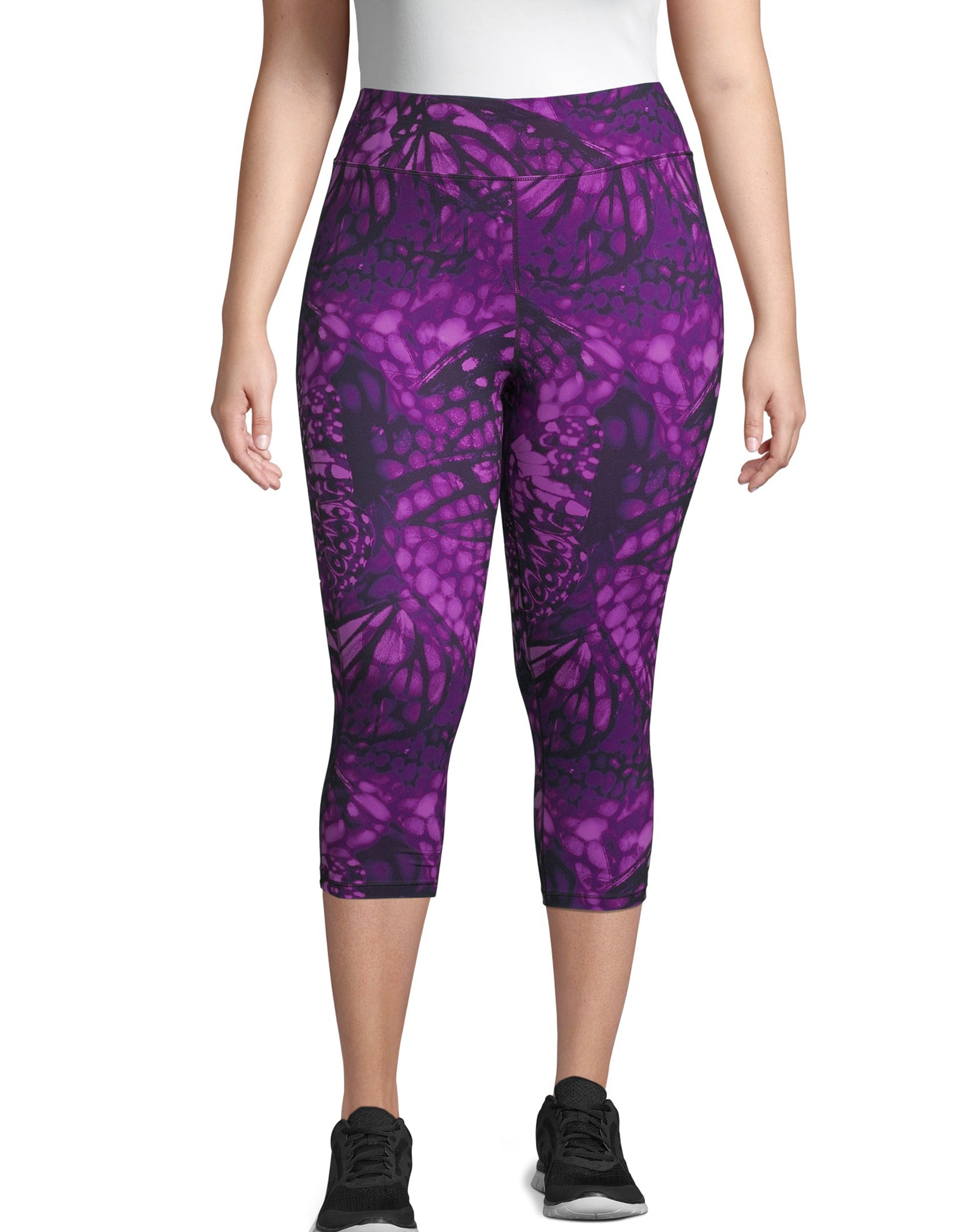 Hanes Just My Size Women's Active Capri Leggings, 20" (Plus ) Wingspan ...