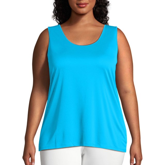 JMS by Hanes Women's Plus Size Cool DRI Performance Scoop Neck Tank ...