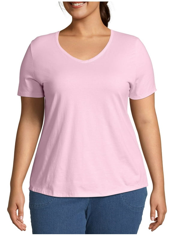 Plus Size V Neck T-shirts