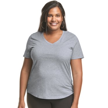 Hanes Women's Nano-T V-Neck T-Shirt - Walmart.com