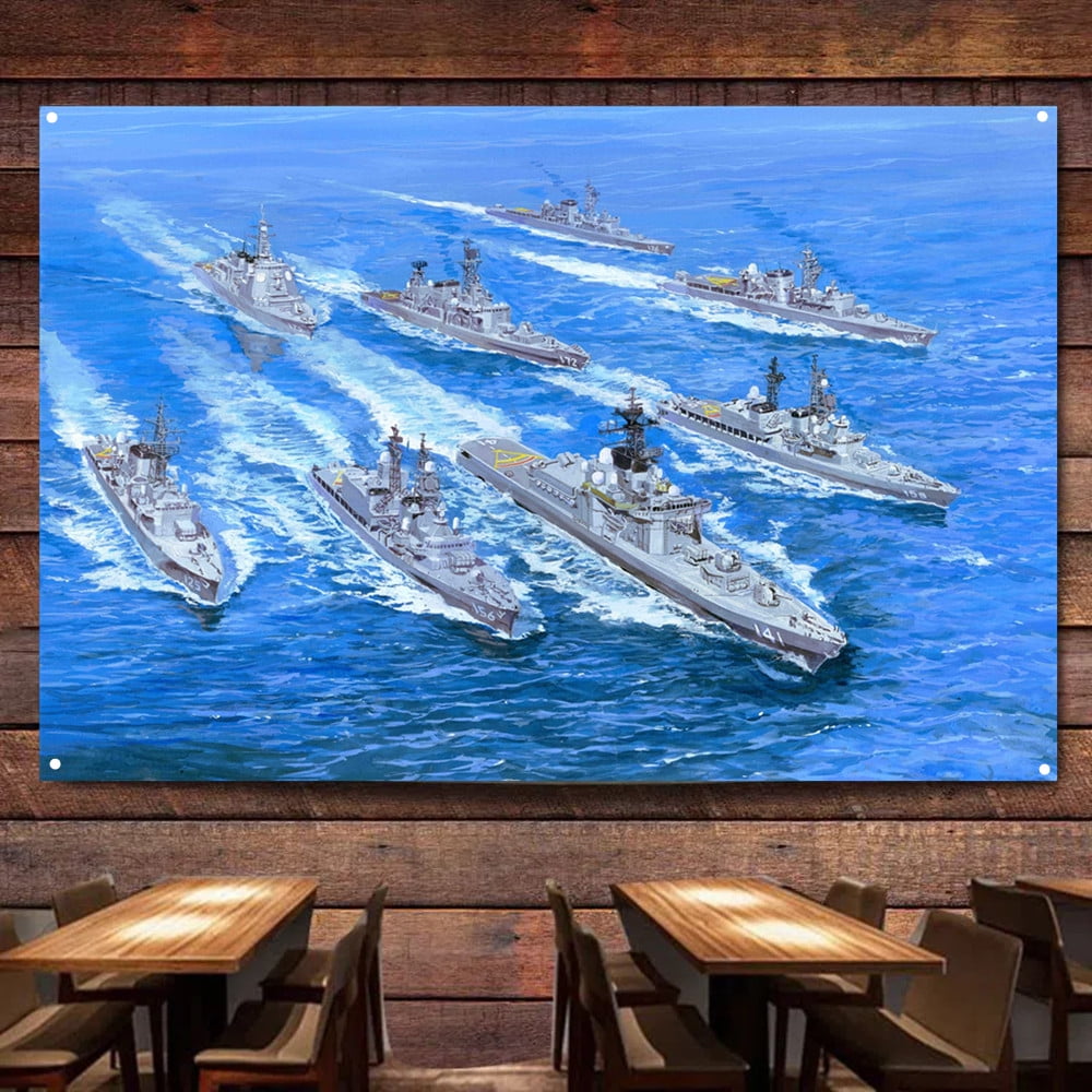 JMSDF Escort Flotilla Battleship Wall Art Banners Hanging Flags Wall ...