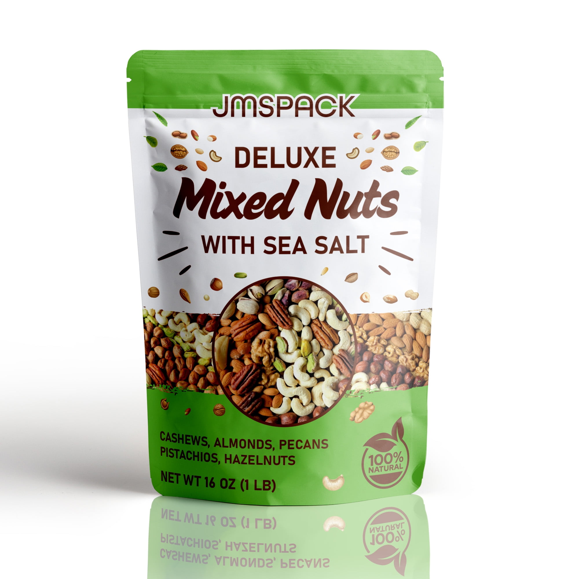 JMSPACK - Deluxe Mixed Nuts, Almonds, Cashews, Pecans, Pistachios ...