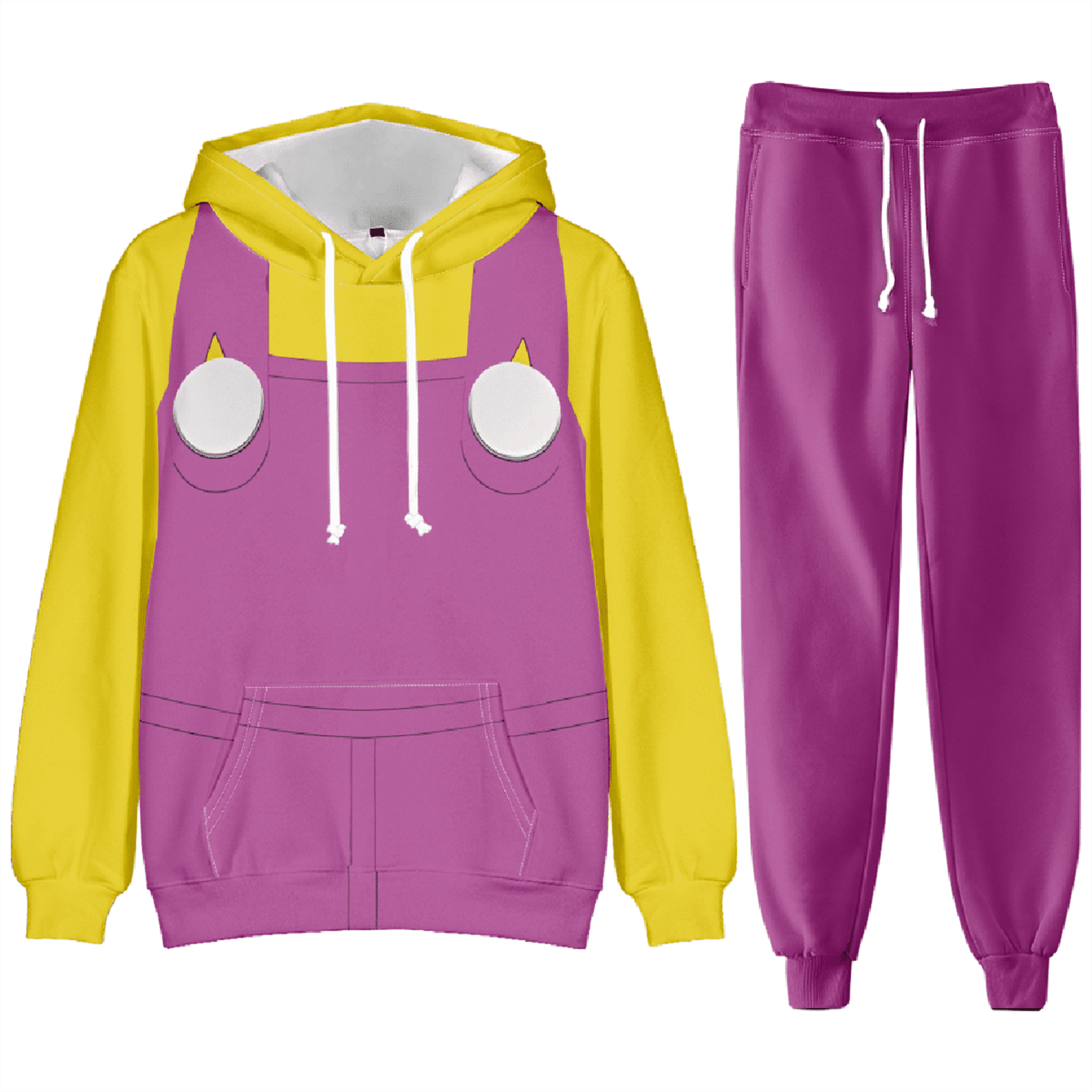 JMSUN Super Brothers Peach Luigis Bowser 3D Game Graphic Hoodies Set ...