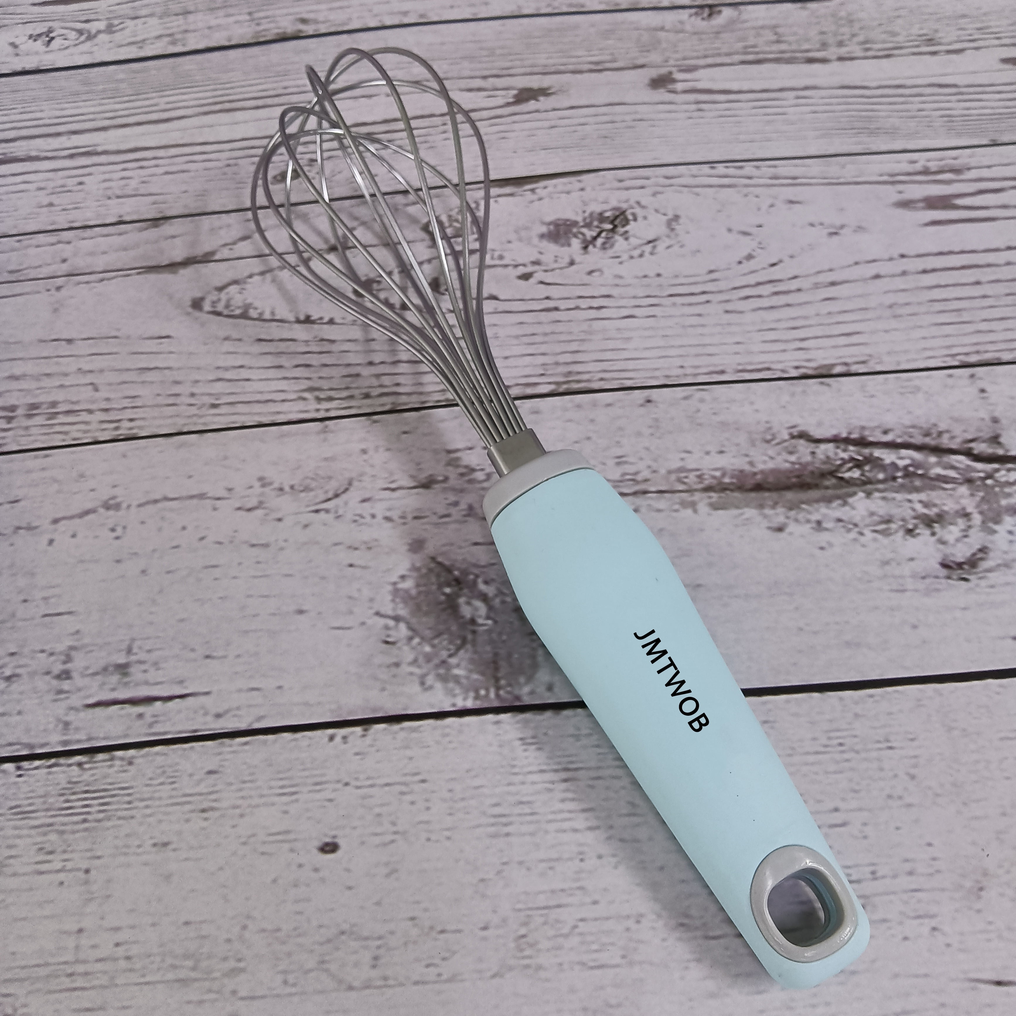 JMTWOB Stainless Steel Egg Whisk, Hand Push Rotary Whisk Blender ...