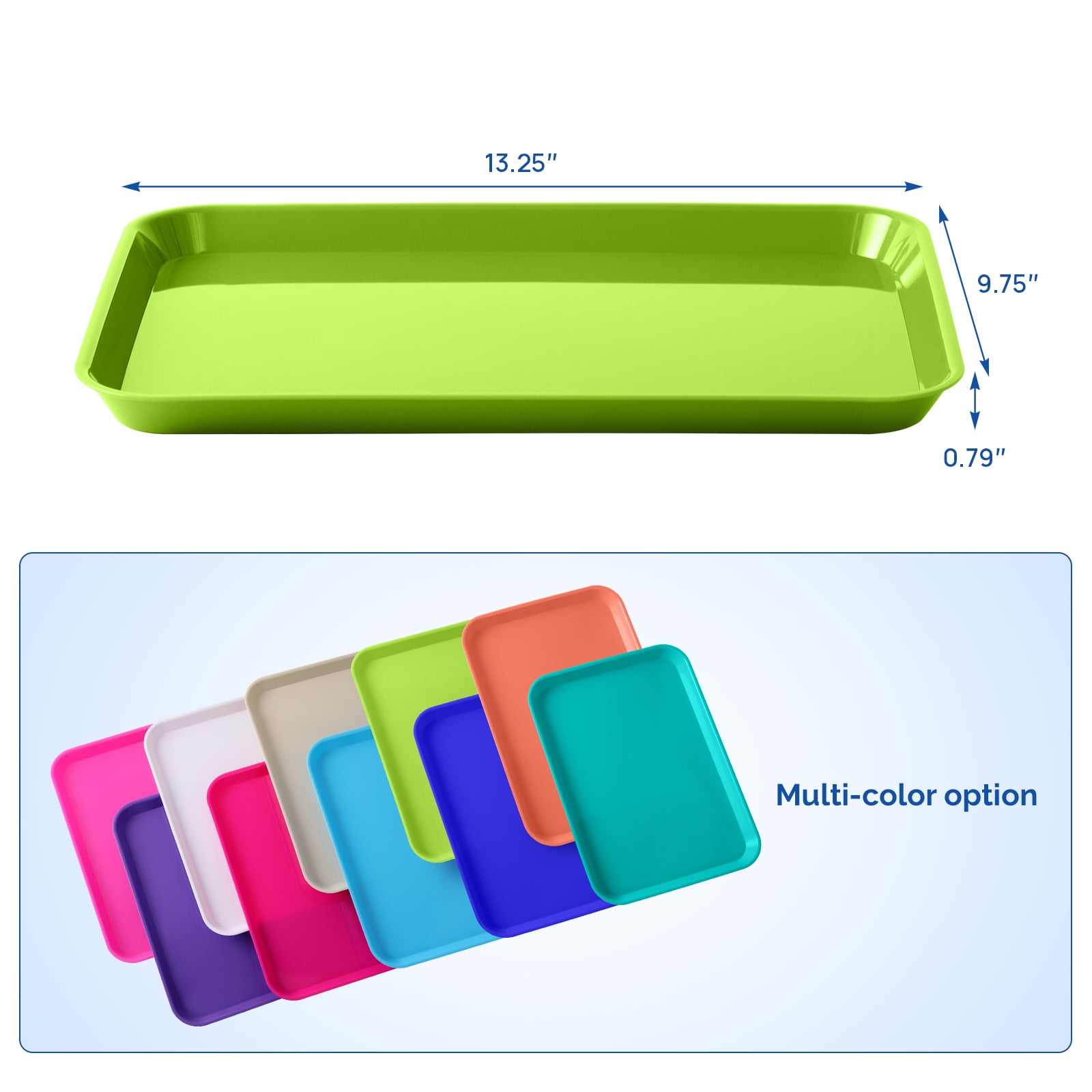JMU Autoclavable Plastic Instrument Set-up Flat Tray, 13.25" x 9.75 ...