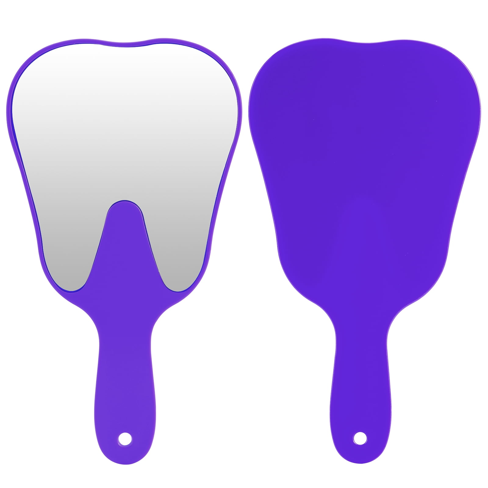 JMU Dental Mirror, 24.5x13.5cm, Purple Hangable Tooth Shaped Mirror ...