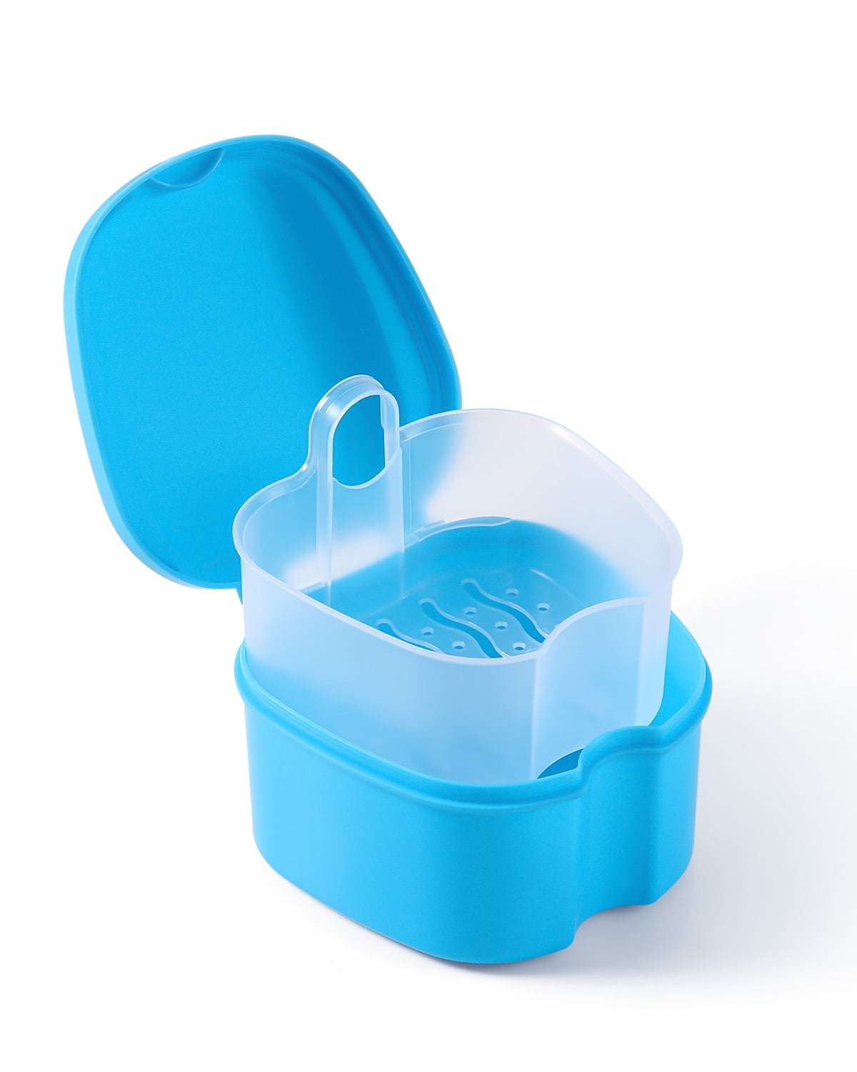 JMU Denture Bath Case Retainer Box, with Strainer Apple Shaped, Light ...